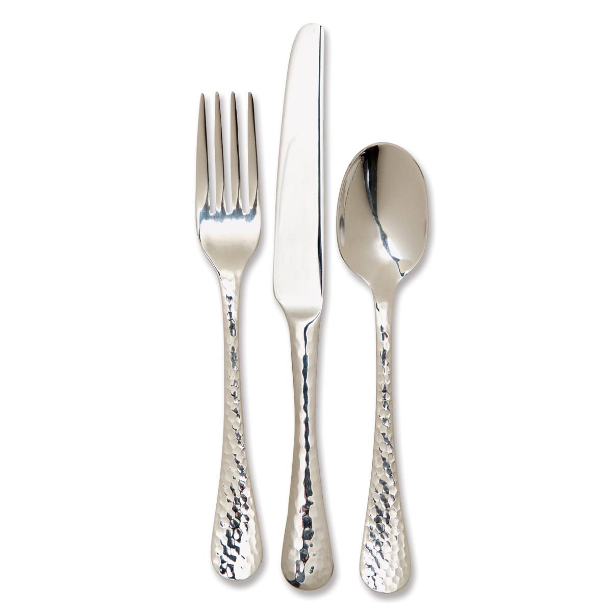 Children's Hammered Flatware Set - For Small Hands
