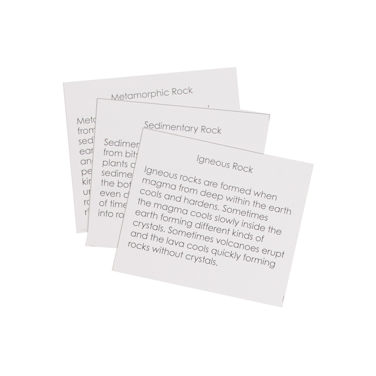Rocks with Matching Cards - Montessori Services
